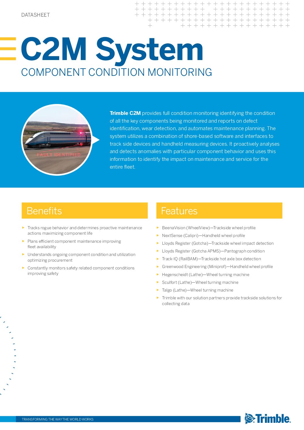Trimble/Nexala - Train Diagnostic Monitoring and Management Systems