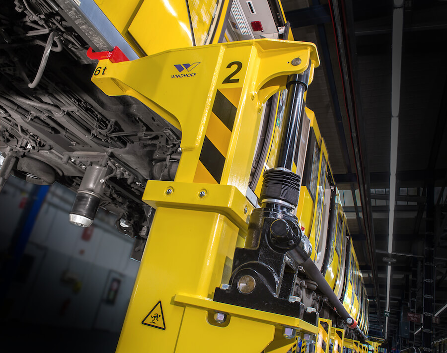 WINDHOFF In-Floor Lifting Plant for Underground Railway Rolling Stock