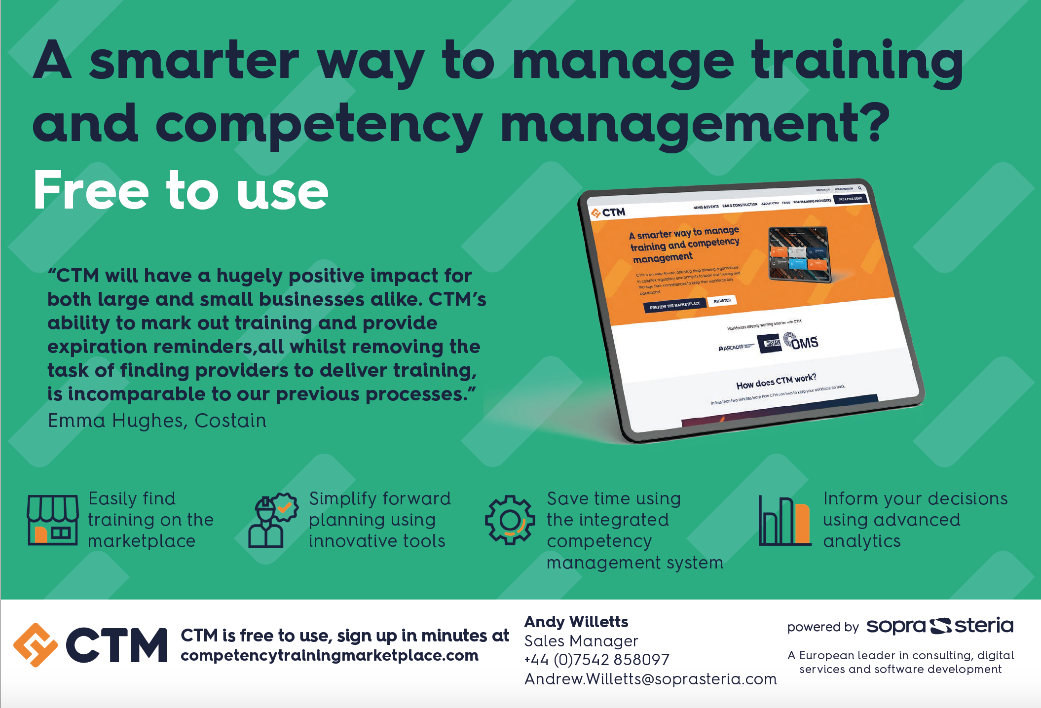 Competency Training Marketplace – Downloadable Advert | CTM