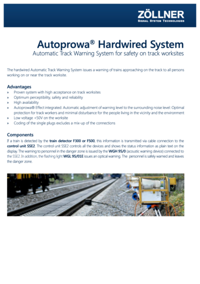 Warning Systems for Track Construction Sites | Zöllner | Railway-News