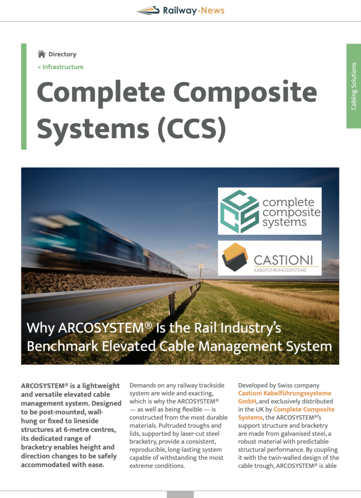 CCS - ARCOSYSTEM® is the Benchmark Elevated Cable Management System