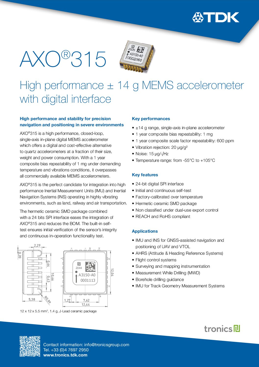 GYPRO®4300 | Tronics Microsystems | Document