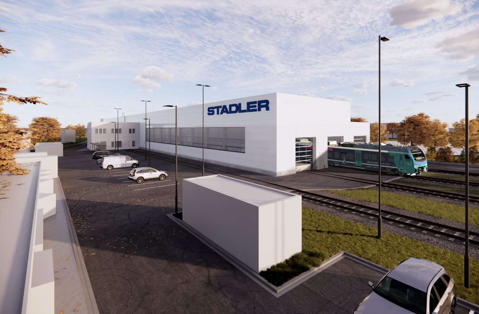 Stadler Begins Construction on Battery Train Maintenance Facility in ...