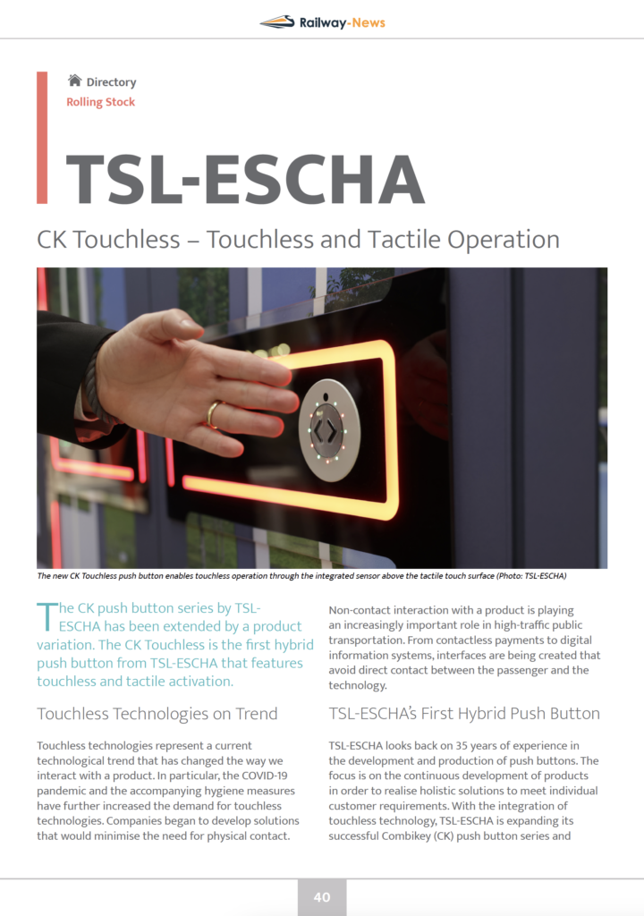 CK Touchless – Touchless and Tactile Operation | TSL-ESCHA