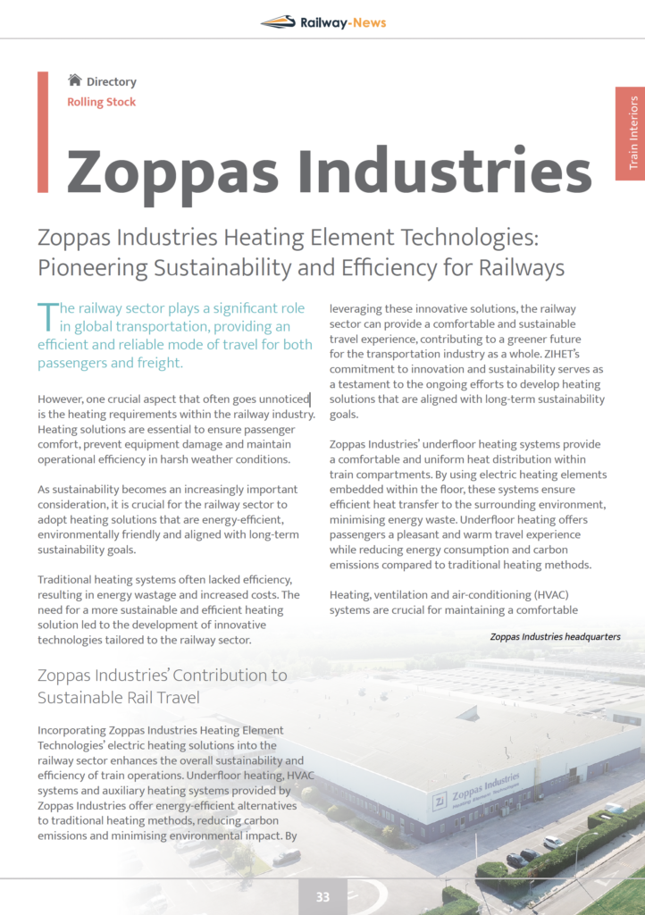 Zoppas: Pioneering Sustainability and Efficiency for Railways