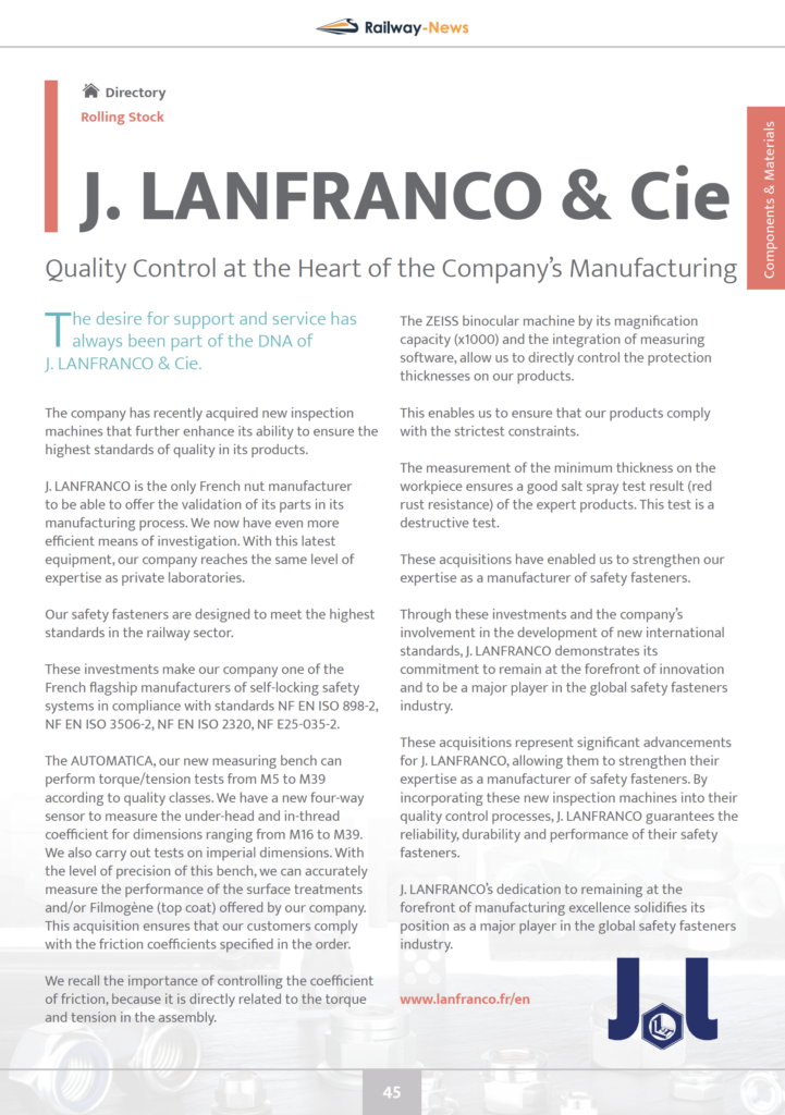 Quality Control at the Heart of the Company’s Manufacturing