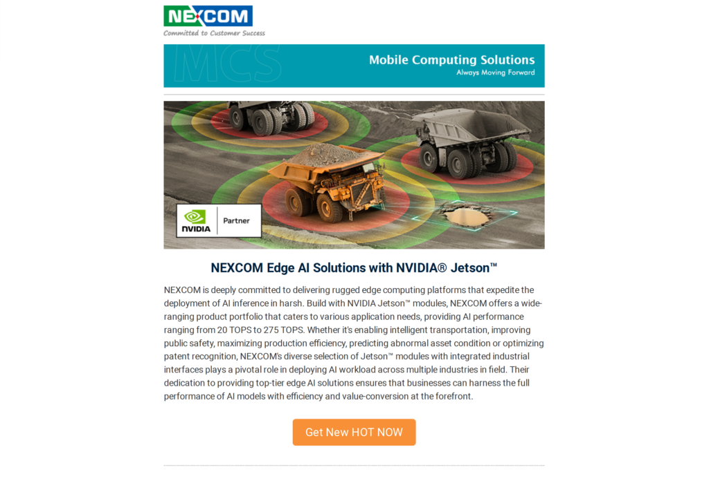 NEXCOM Edge AI Solutions with NVIDIA® Jetson™ | Railway-News