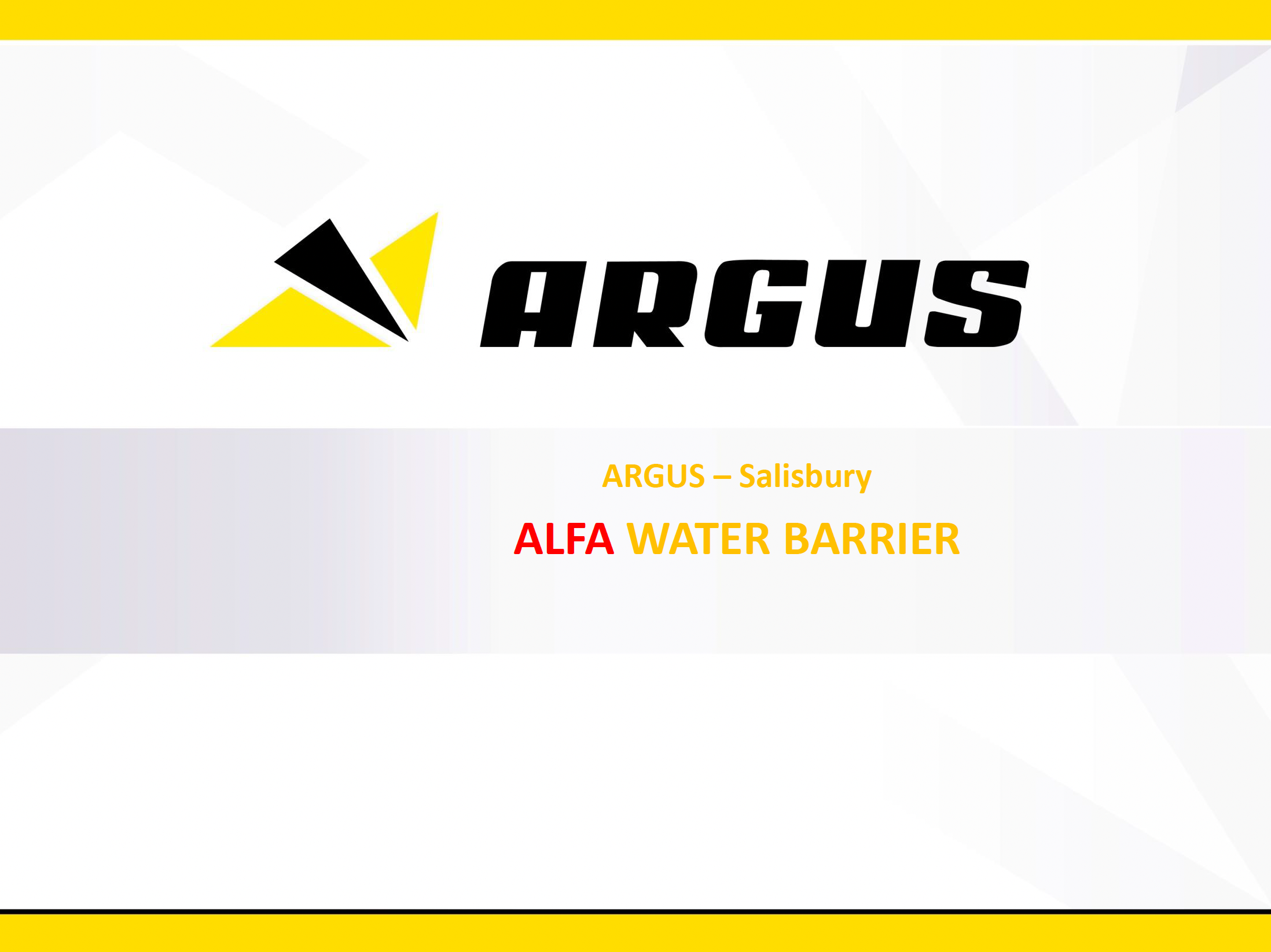 Argus Fluidhandling – ALFA Water Barriers | Railway-News