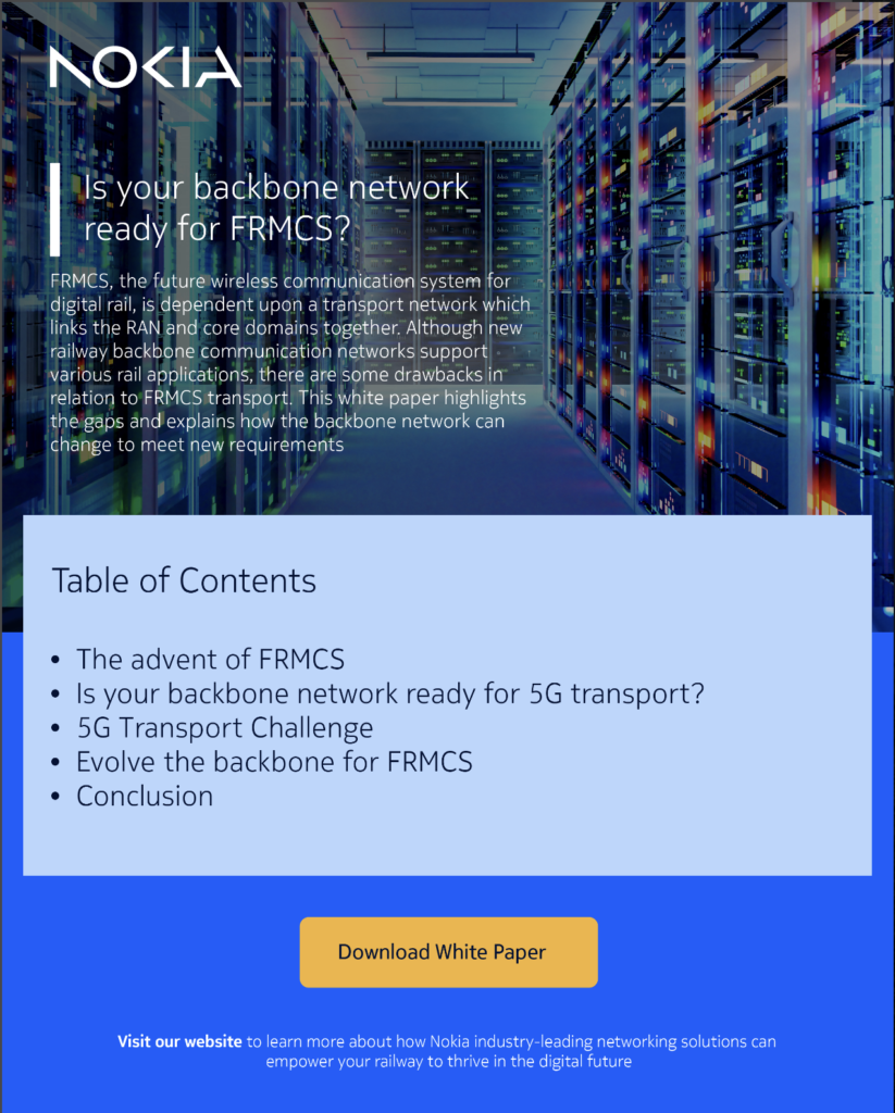 Nokia | Is Your Backbone Network Ready for FRMCS? | Railway-News