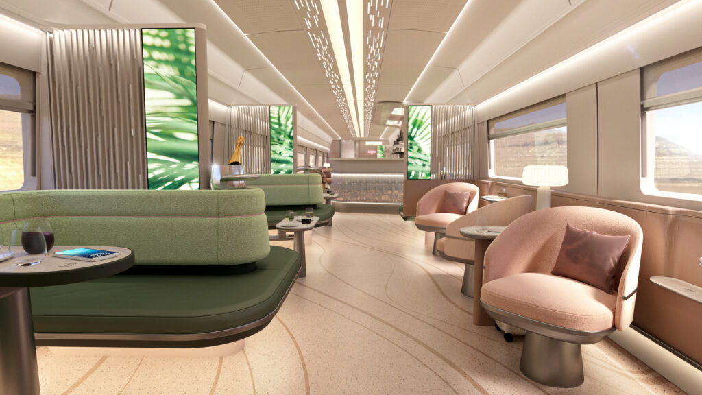 IN PICTURES: Interior Train Renderings for Brightline West | Railway-News