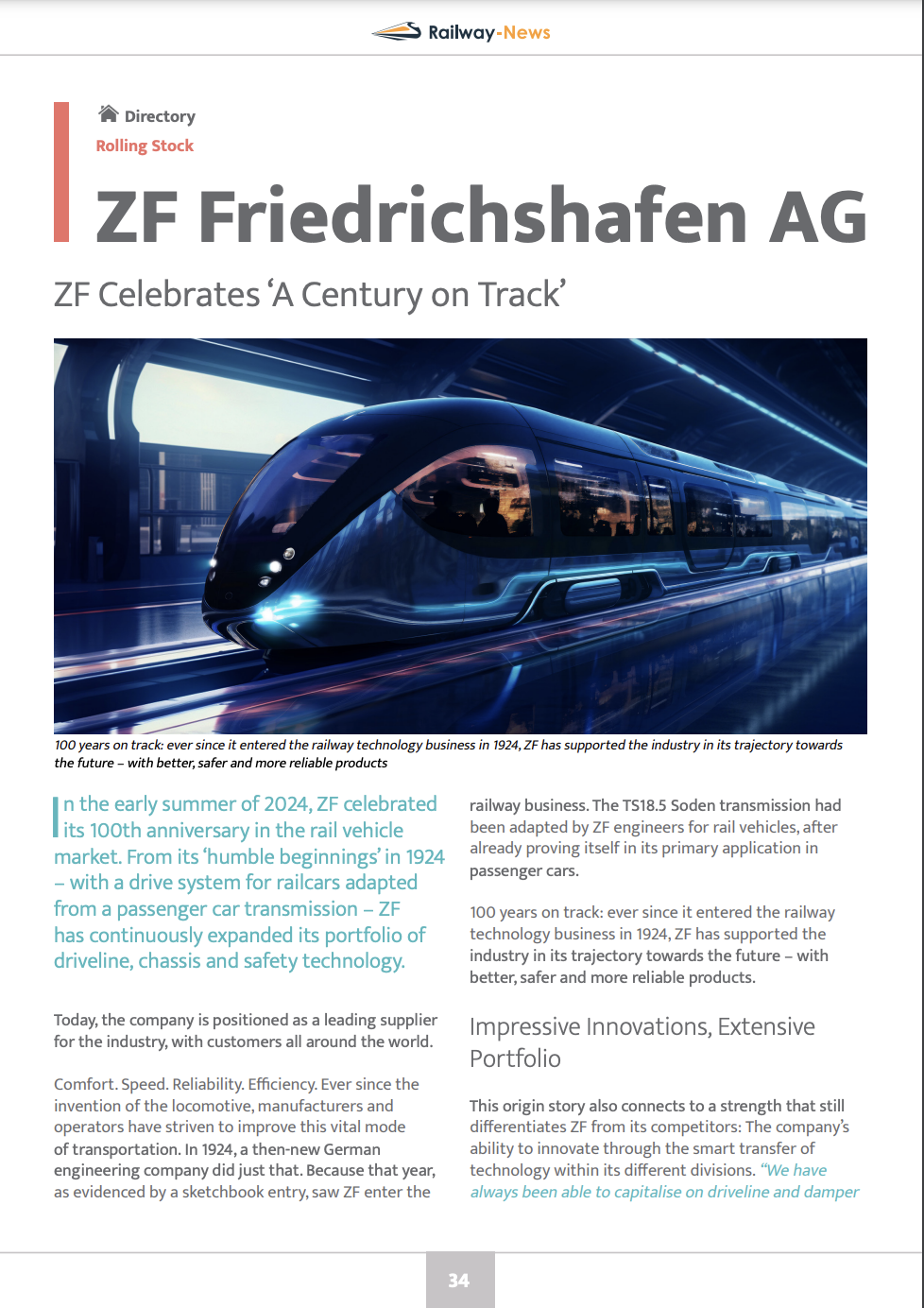 ZF Celebrates ‘A Century on Track’ | Railway-News