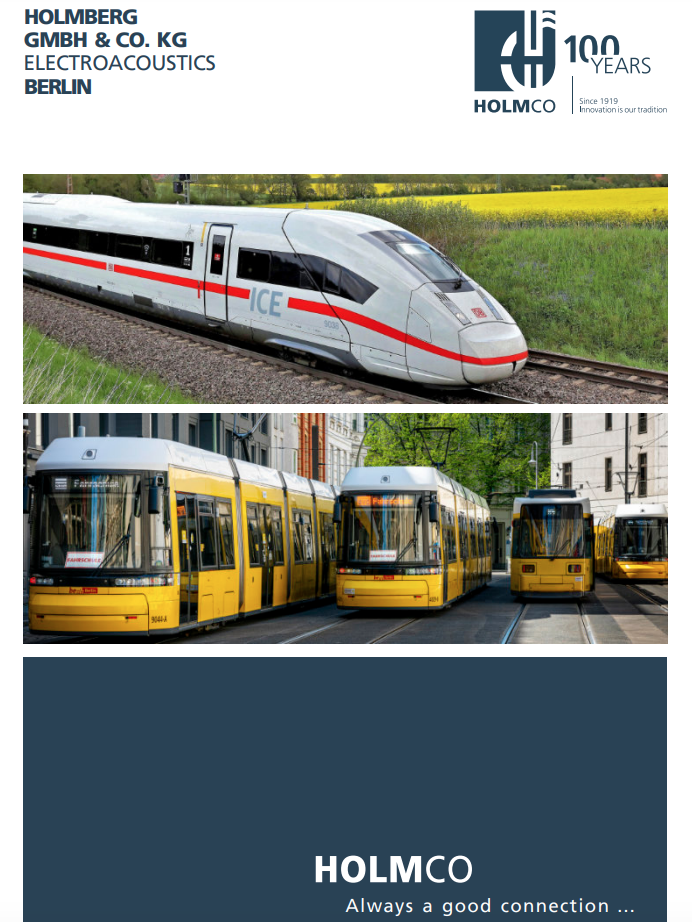 Holmberg GmbH & Co. KG | Electroacoustic Products for Rail